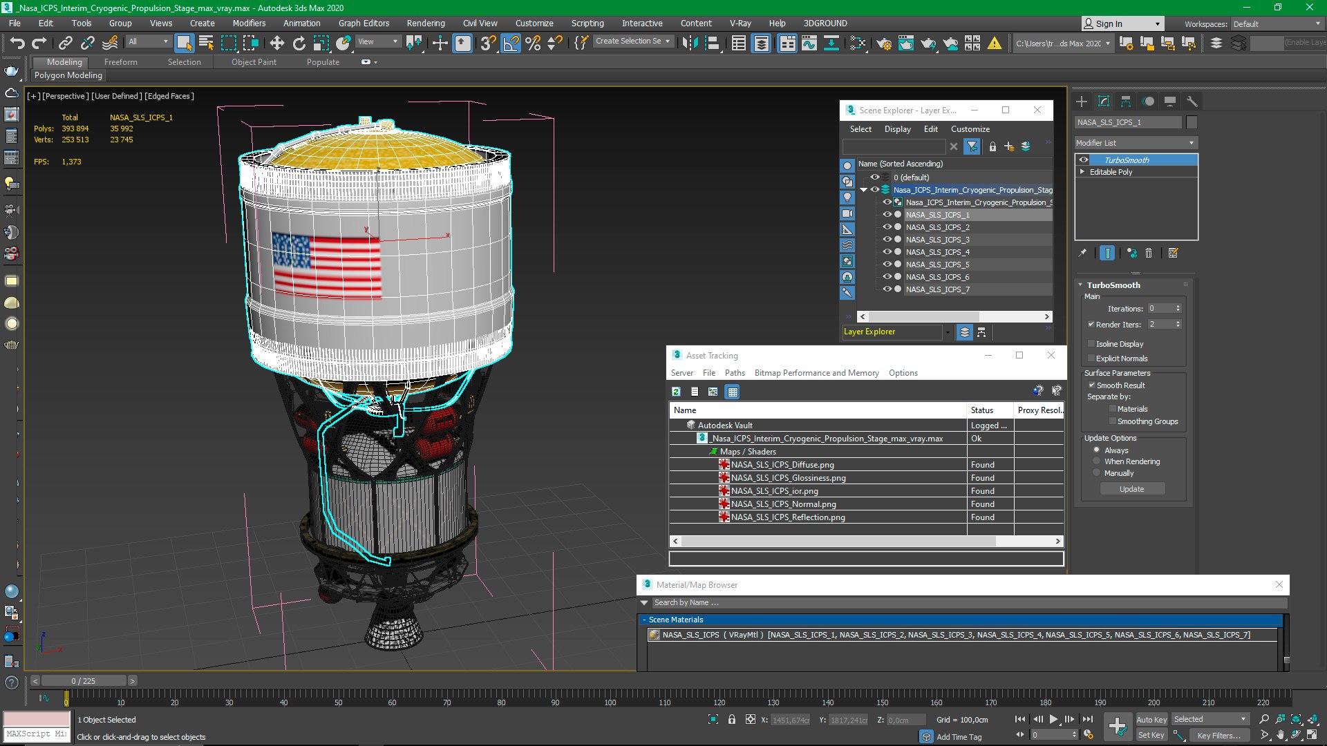 Nasa ICPS Interim Cryogenic Propulsion Stage 3D Model - TurboSquid 2311911