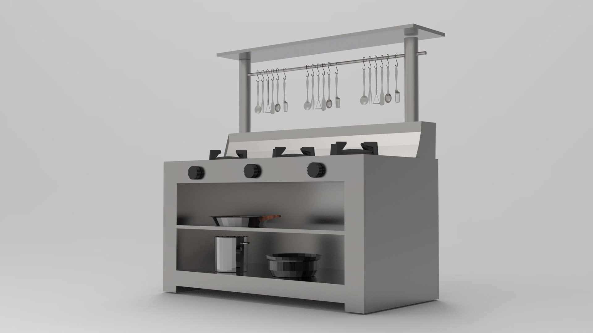 Commercial Kitchen Workstations Model - TurboSquid 2100726