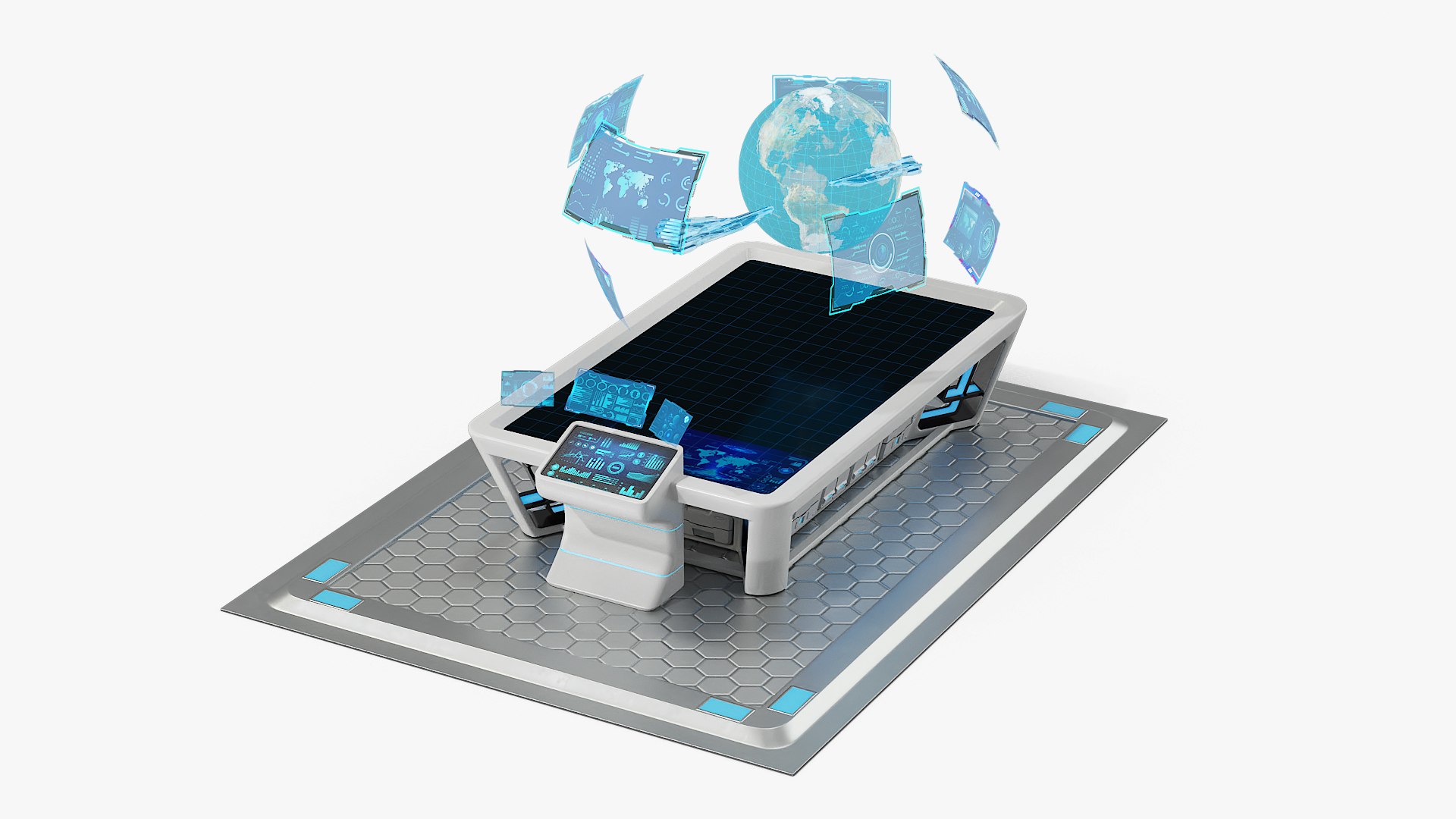 Holographic Panel With Space Battle Hologram 3D - TurboSquid 2415913