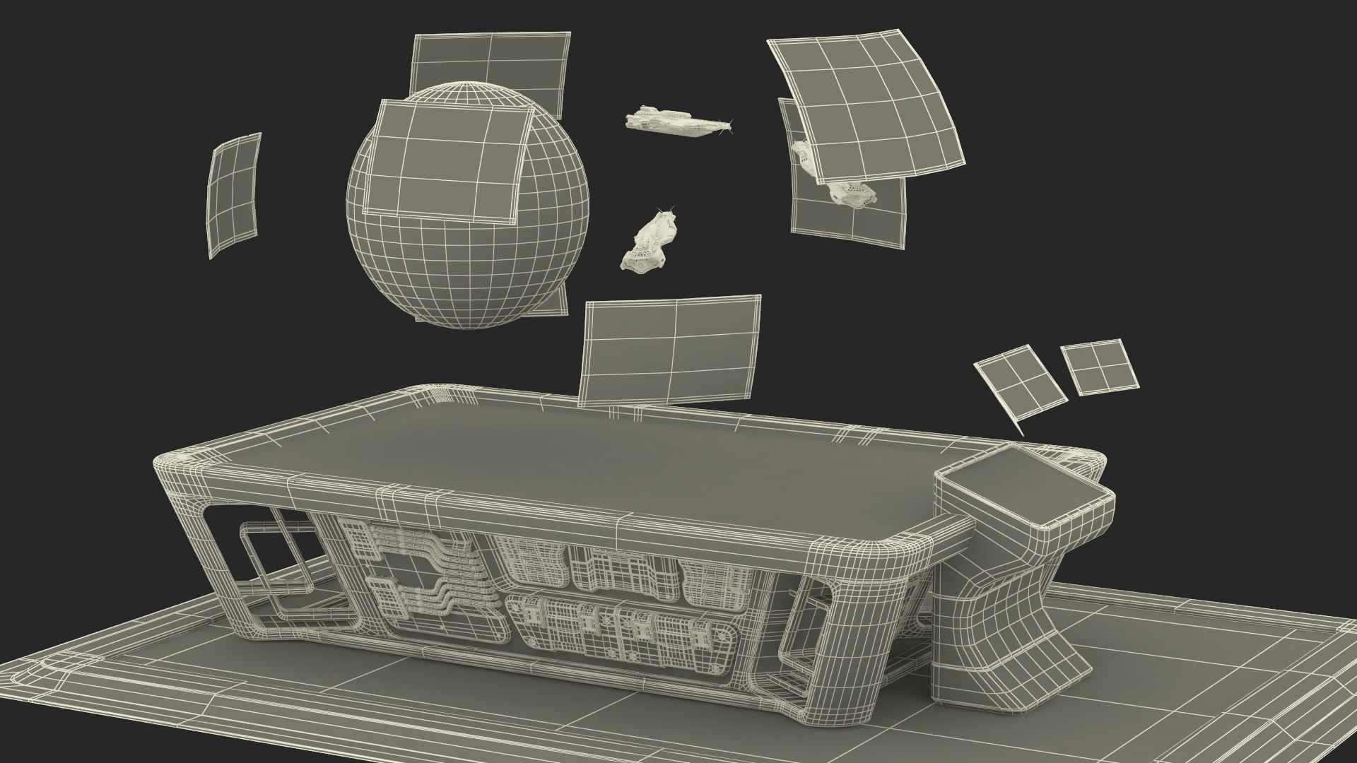 Holographic Panel With Space Battle Hologram 3D - TurboSquid 2415913