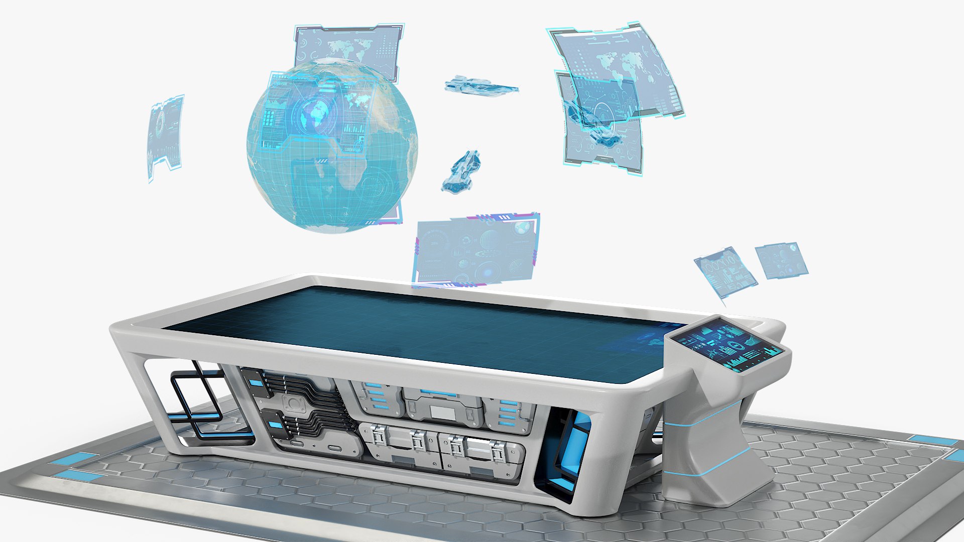 Holographic Panel With Space Battle Hologram 3D - TurboSquid 2415913