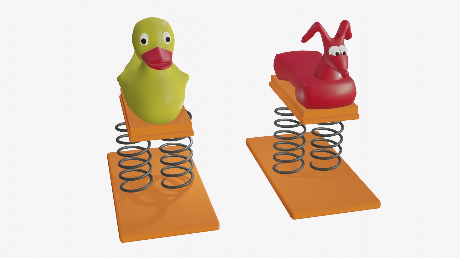 3D Spring Swing Rider Dog And Duck - TurboSquid 1779097