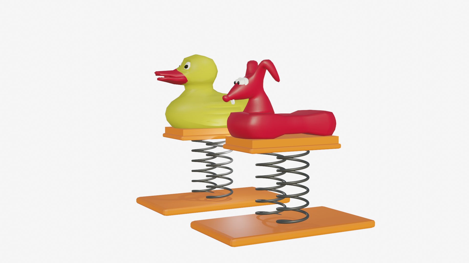 3D Spring Swing Rider Dog And Duck - TurboSquid 1779097