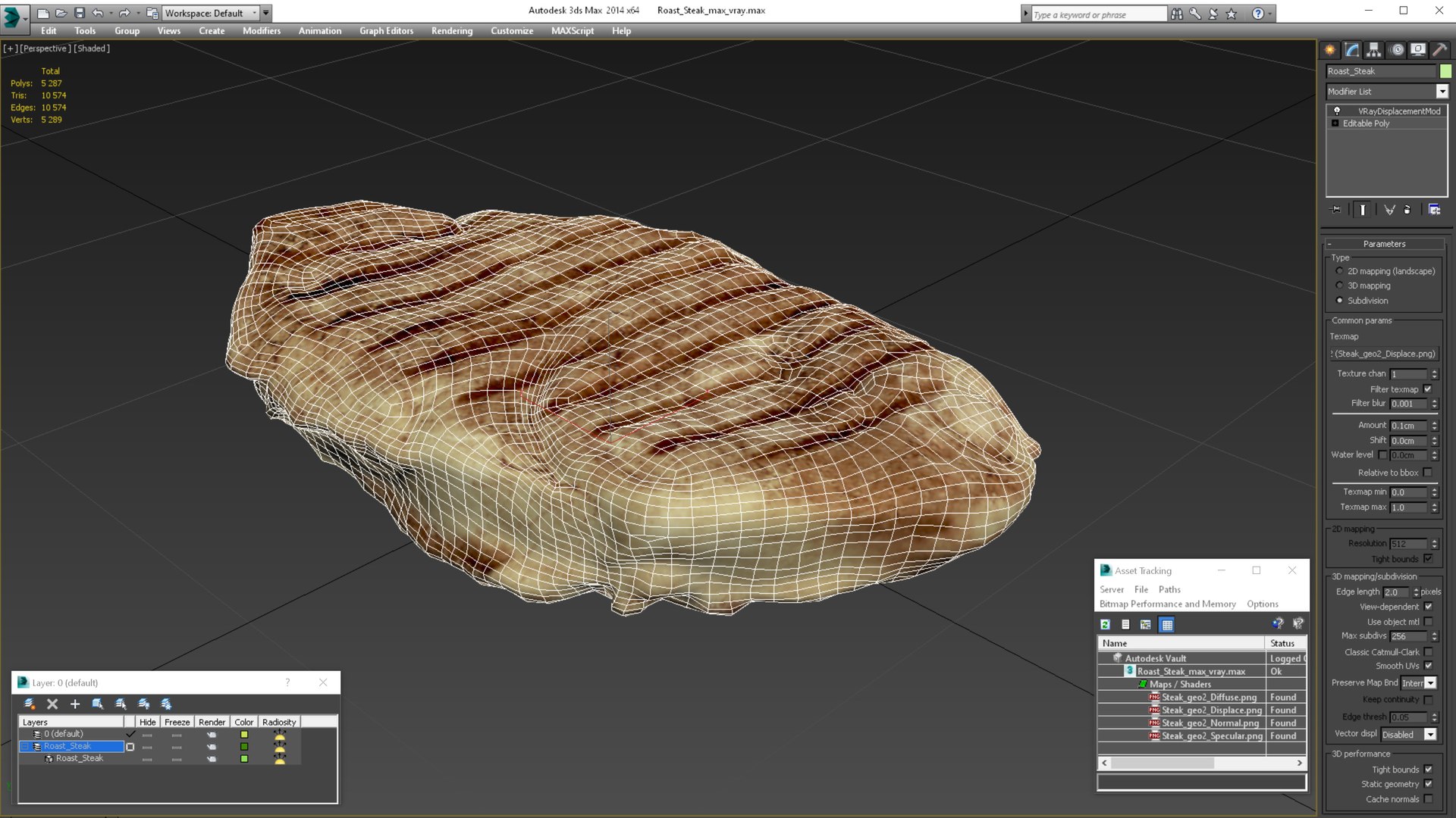 Roast Steak Model - TurboSquid 1884863