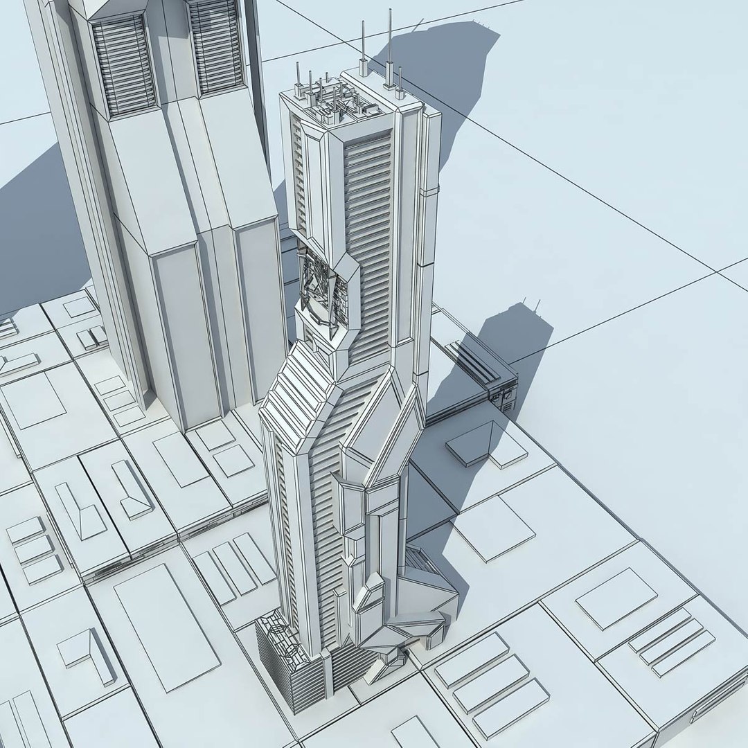 3ds max sci fi futuristic city