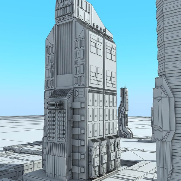 3ds max sci fi futuristic city