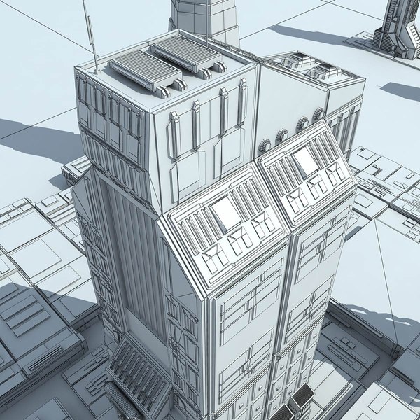 3ds max sci fi futuristic city