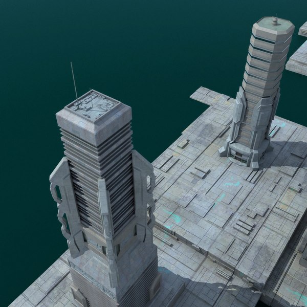 3ds max sci fi futuristic city