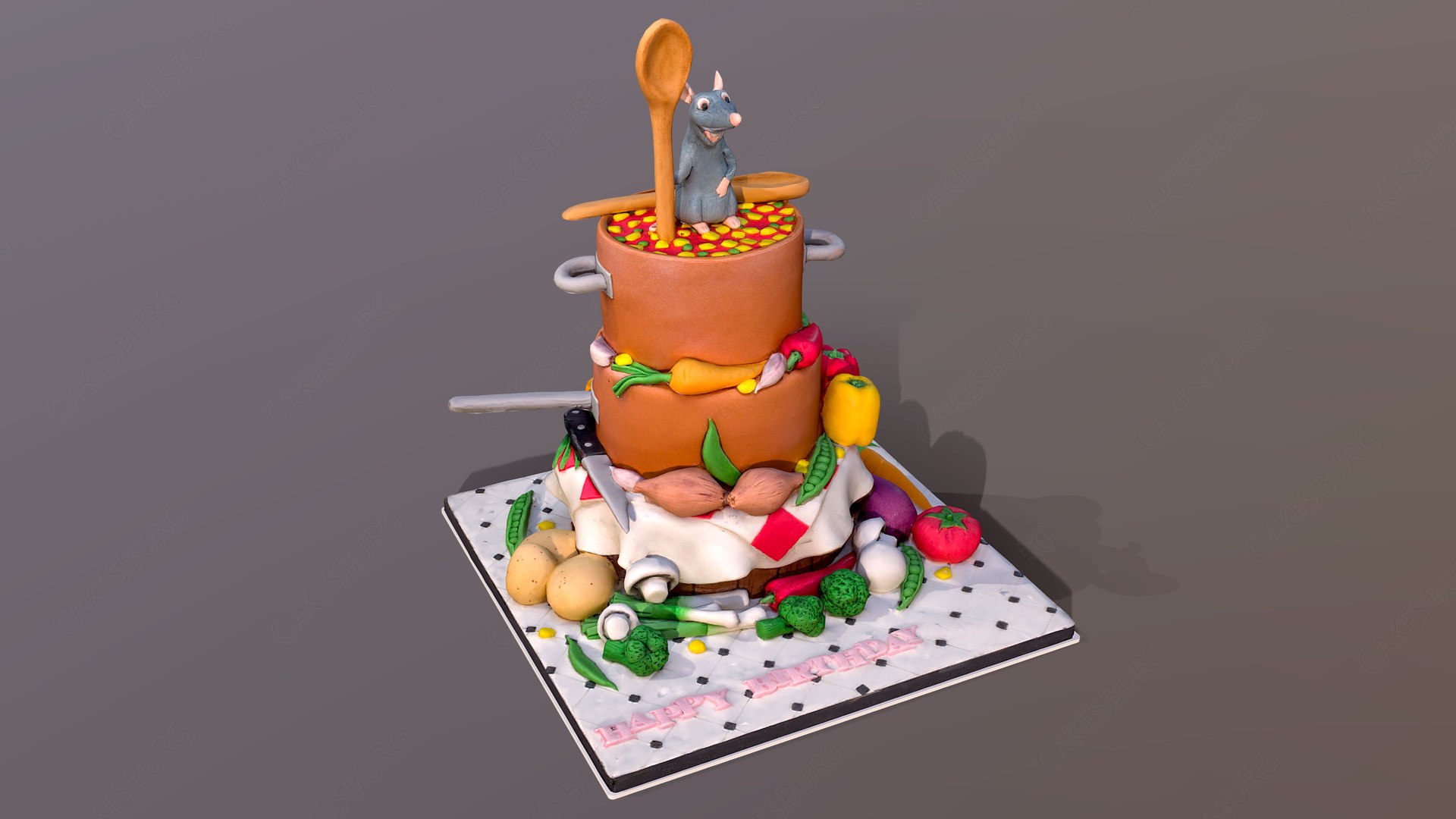 3D Ratatouille Cake Model - TurboSquid 2022066