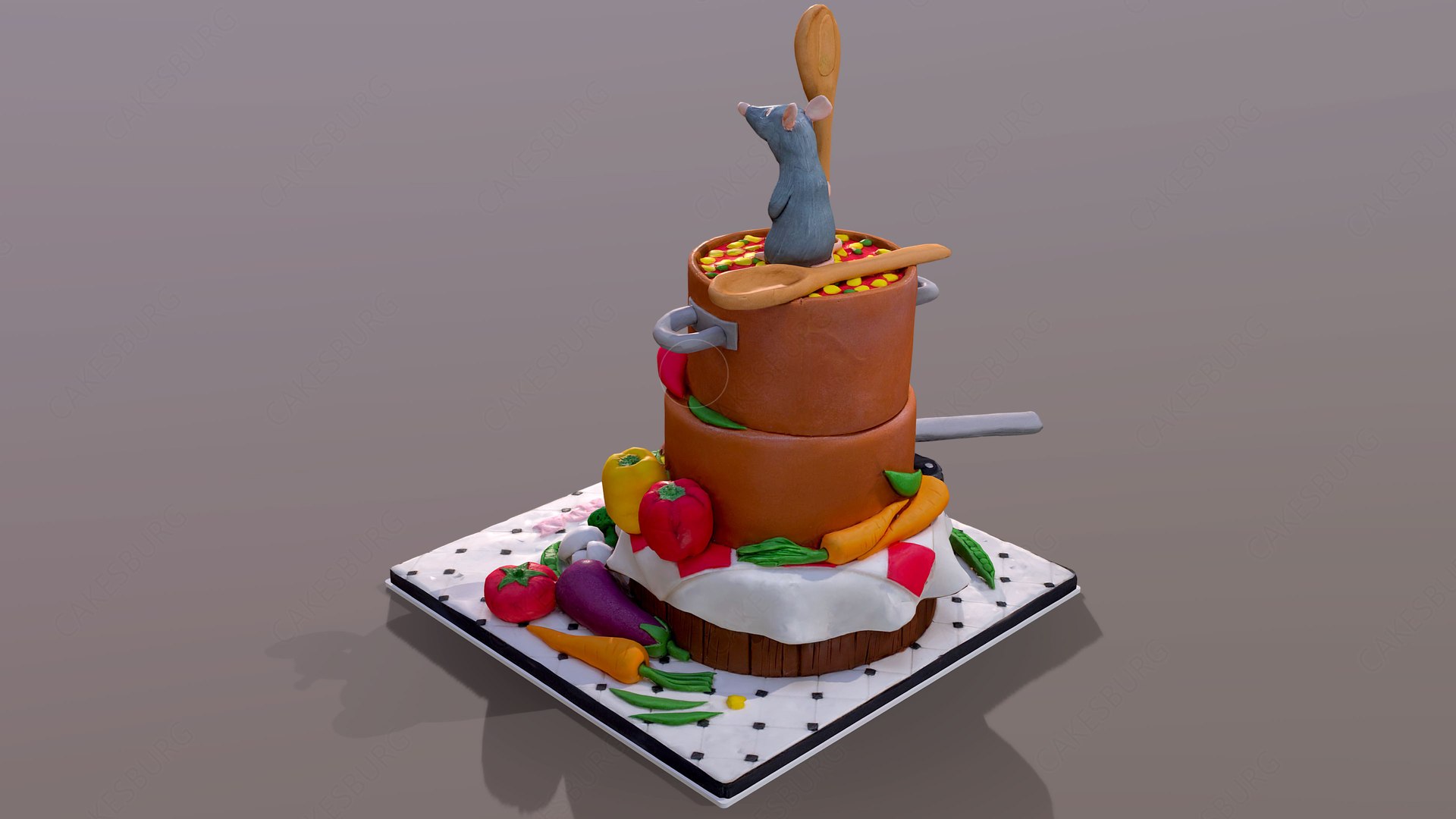 3D Ratatouille Cake Model - TurboSquid 2022066