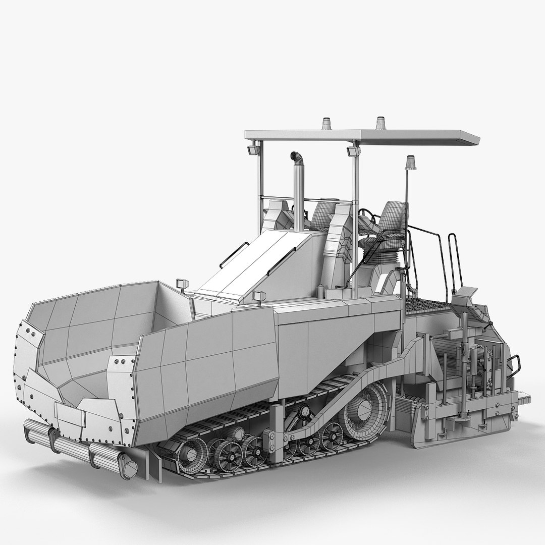 Asphalt paver 3D model - TurboSquid 1430260