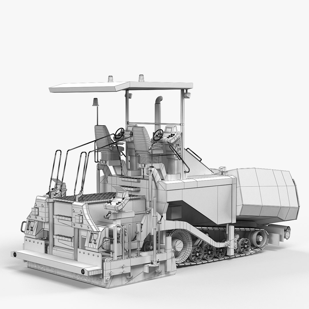 Asphalt paver 3D model - TurboSquid 1430260
