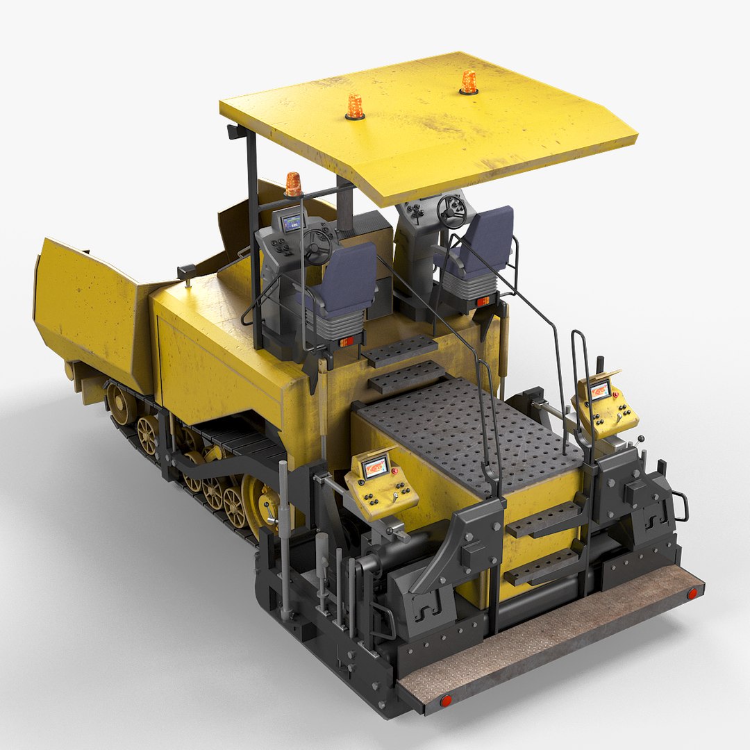 Asphalt paver 3D model - TurboSquid 1430260
