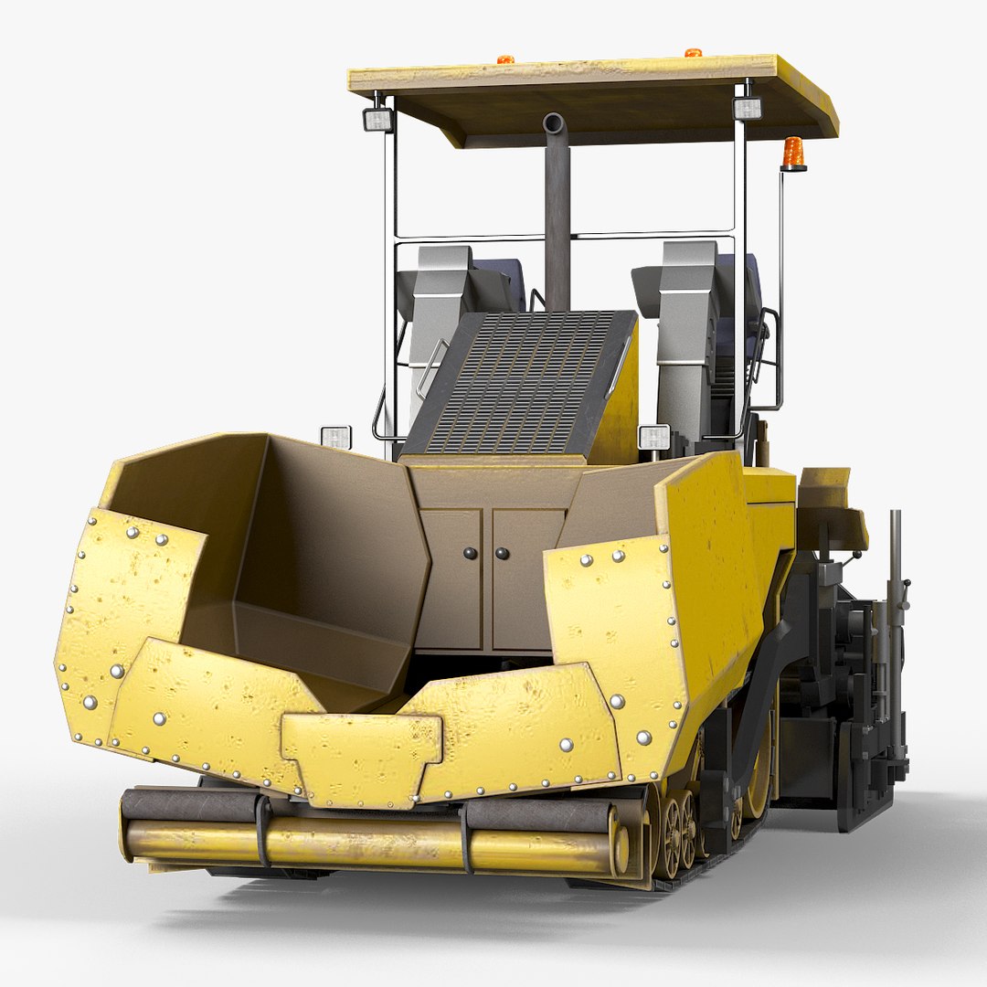 Asphalt paver 3D model - TurboSquid 1430260