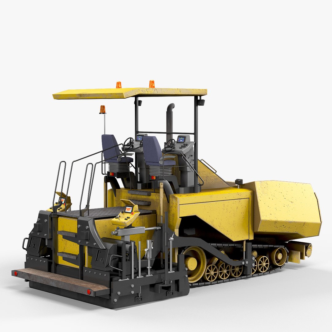 Asphalt paver 3D model - TurboSquid 1430260
