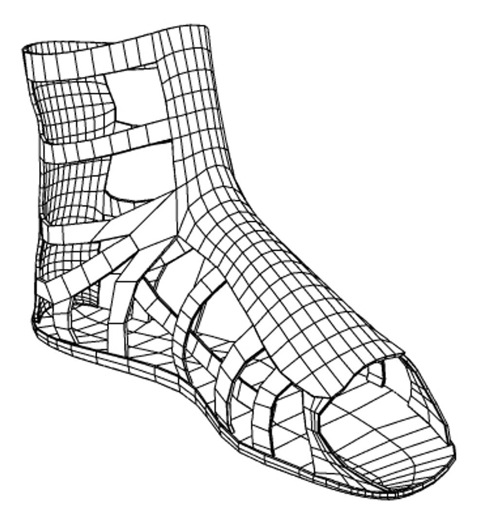 Roman Sandal 3d Fbx