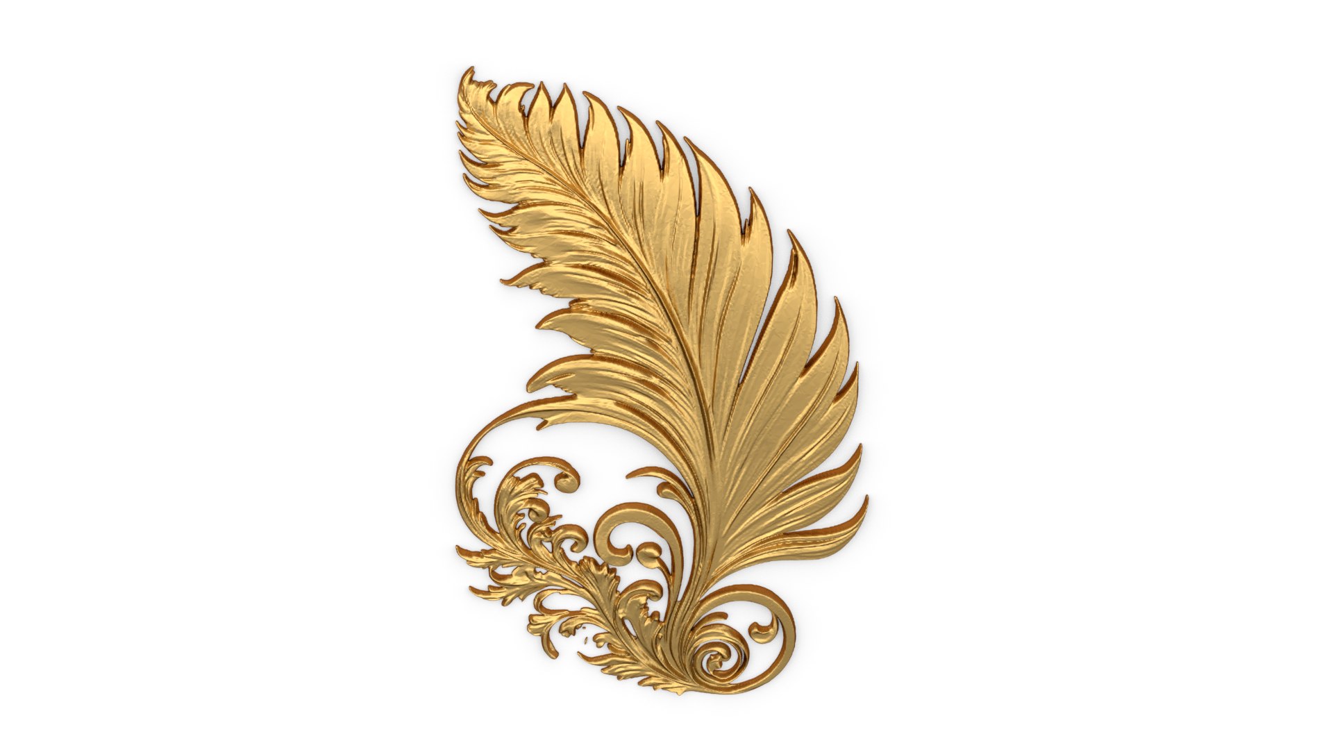 3D feather decor set wall panel 10 model - TurboSquid 2176754