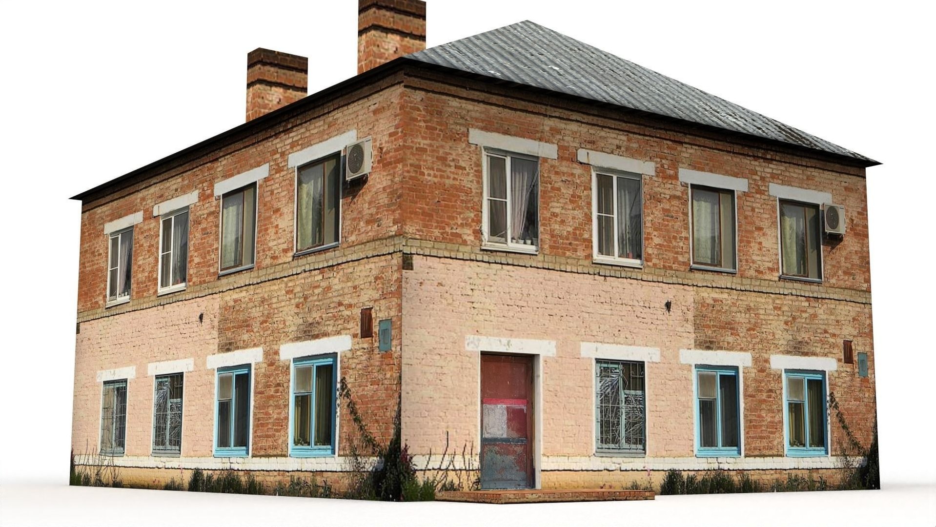 Two-storey house 3D model - TurboSquid 1723540