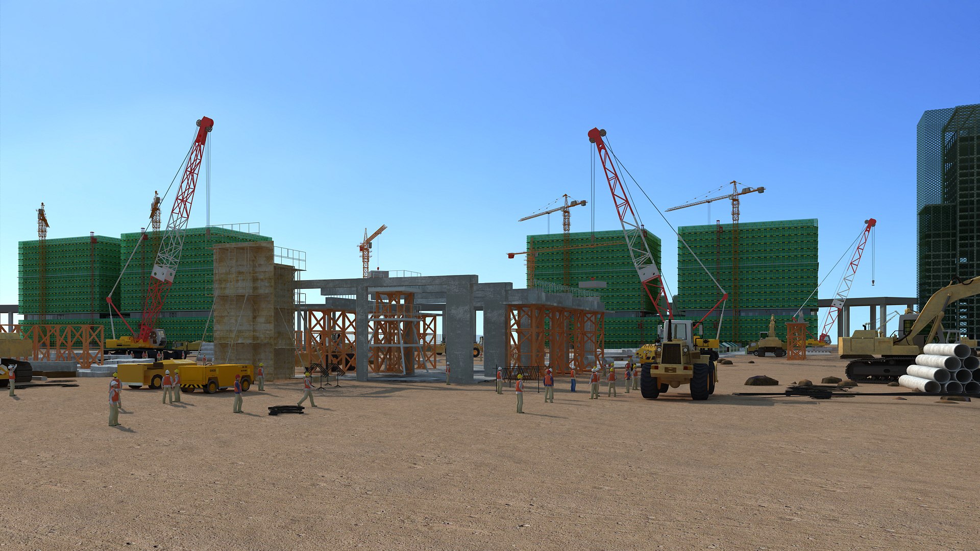 Construction Site 01 Model - TurboSquid 2207746