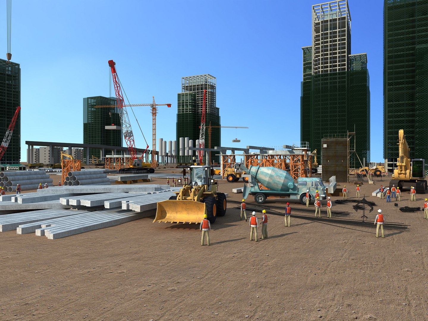 Construction Site 01 Model - TurboSquid 2207746