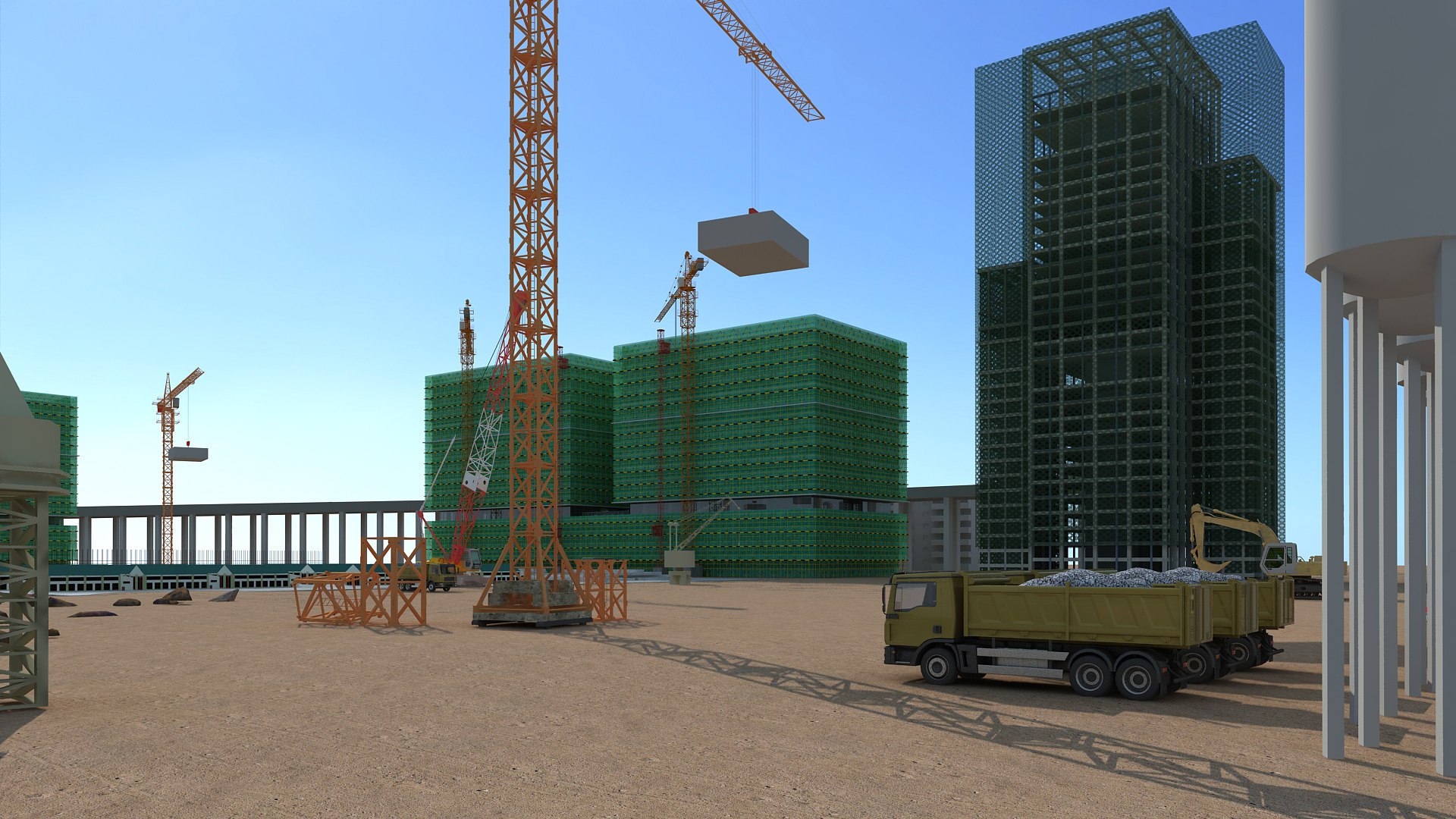 Construction Site 01 Model - TurboSquid 2207746