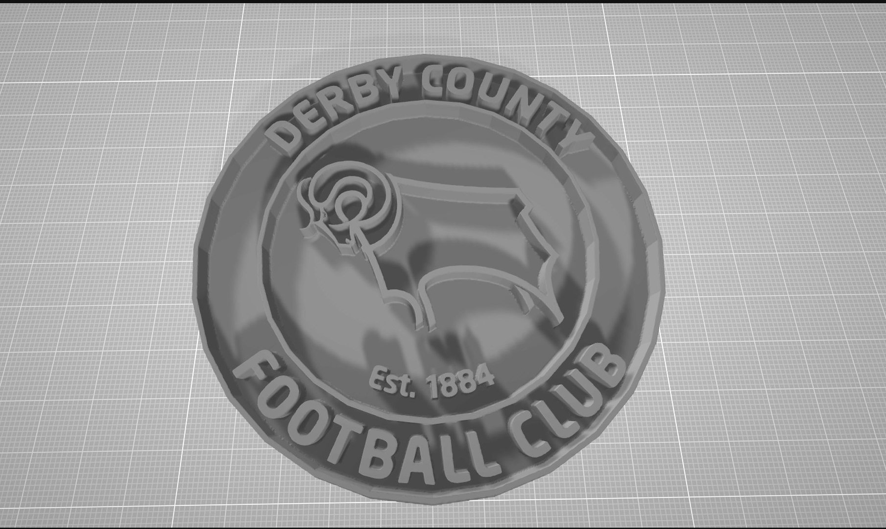 Derby County FC Keychan Logo Printable And Renderable Model ...