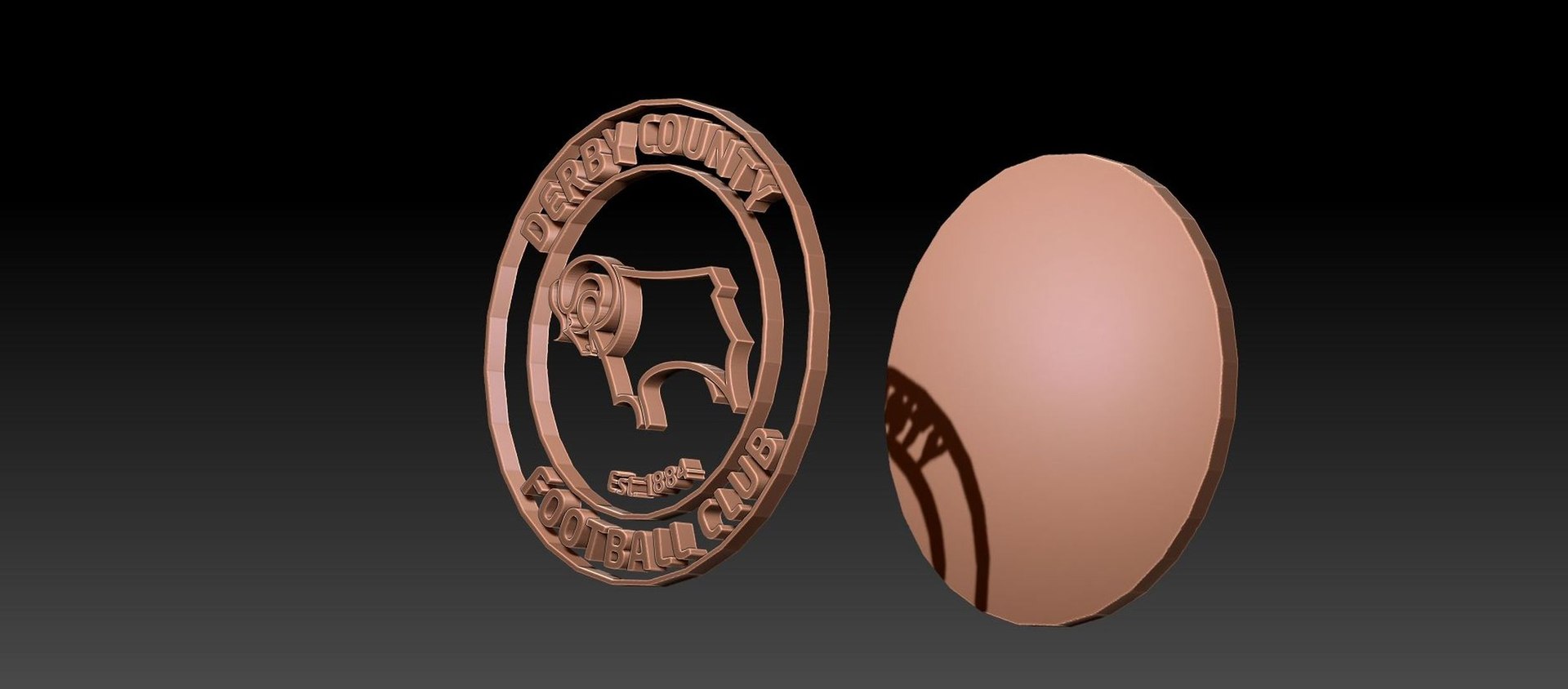 Derby County FC Keychan Logo Printable And Renderable Model ...