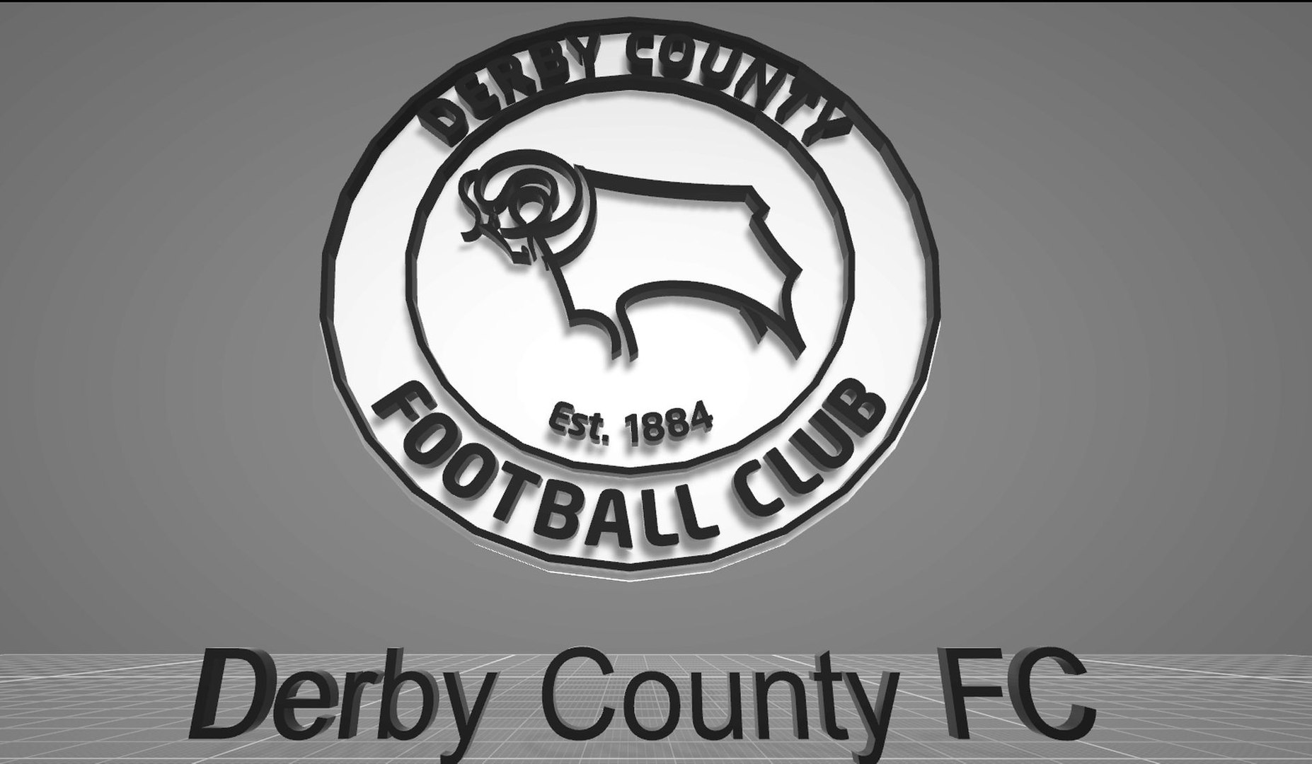 Derby County FC Keychan Logo Printable And Renderable Model ...