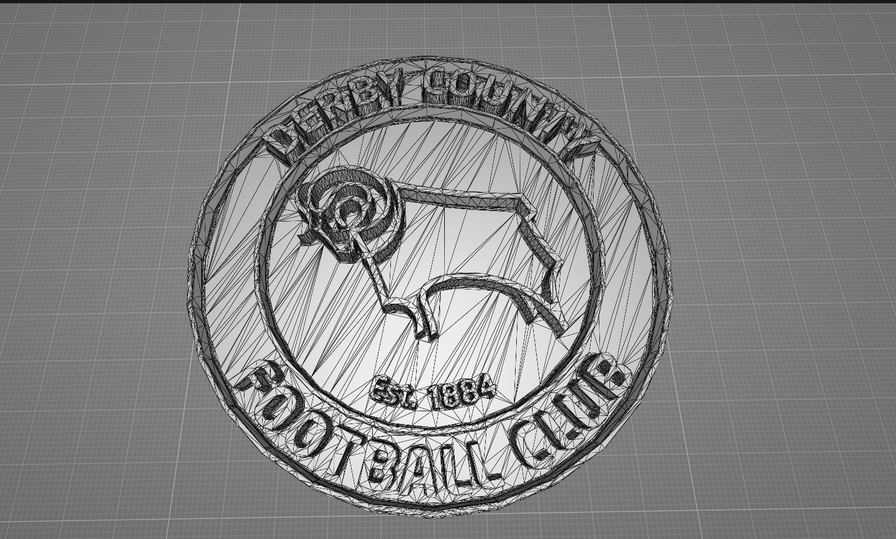 Derby County FC Keychan Logo Printable And Renderable Model ...