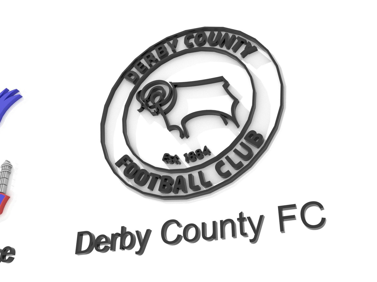 Derby County FC Keychan Logo Printable And Renderable Model ...