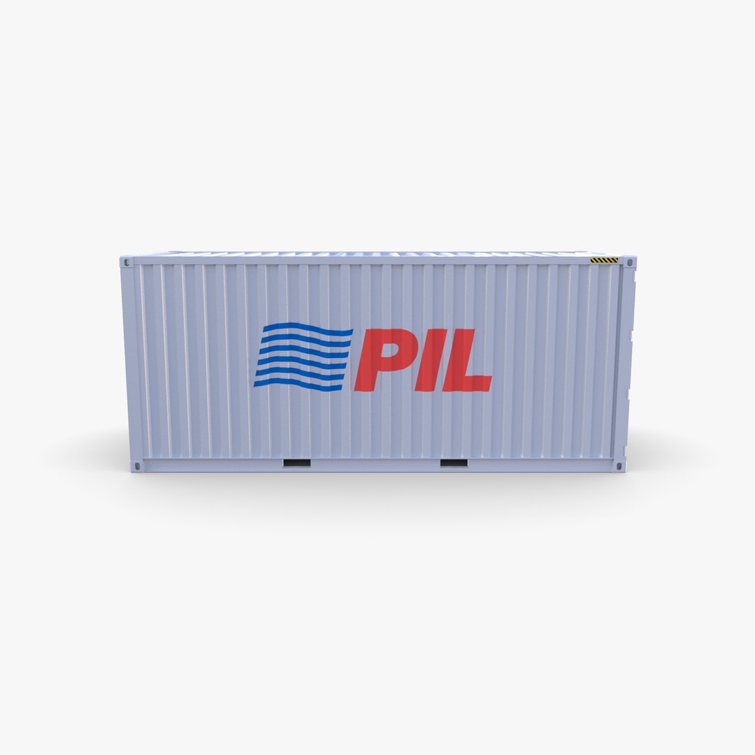 20ft Shipping Container PIL 3D Model - TurboSquid 1773066