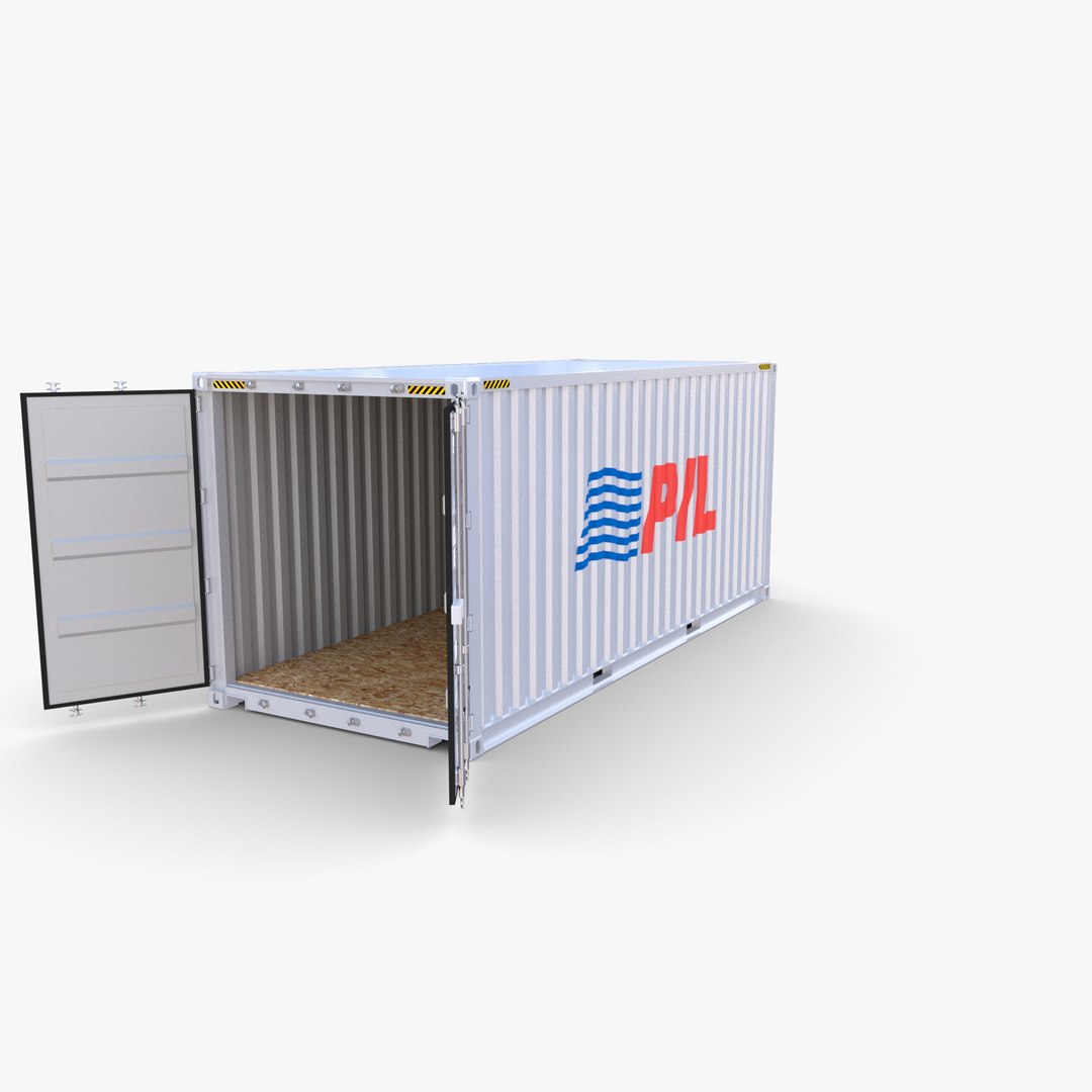 20ft Shipping Container PIL 3D Model - TurboSquid 1773066
