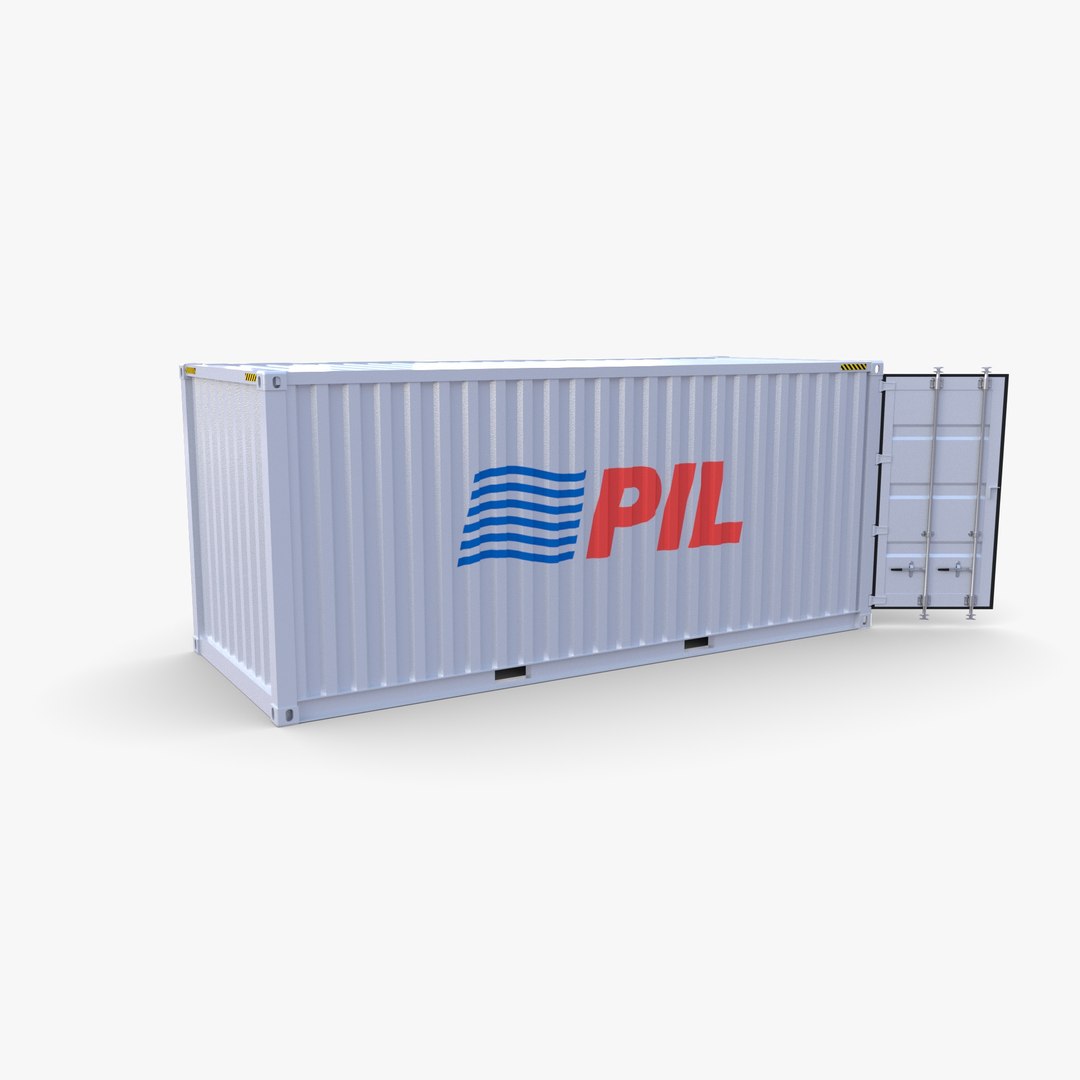 20ft Shipping Container PIL 3D Model - TurboSquid 1773066