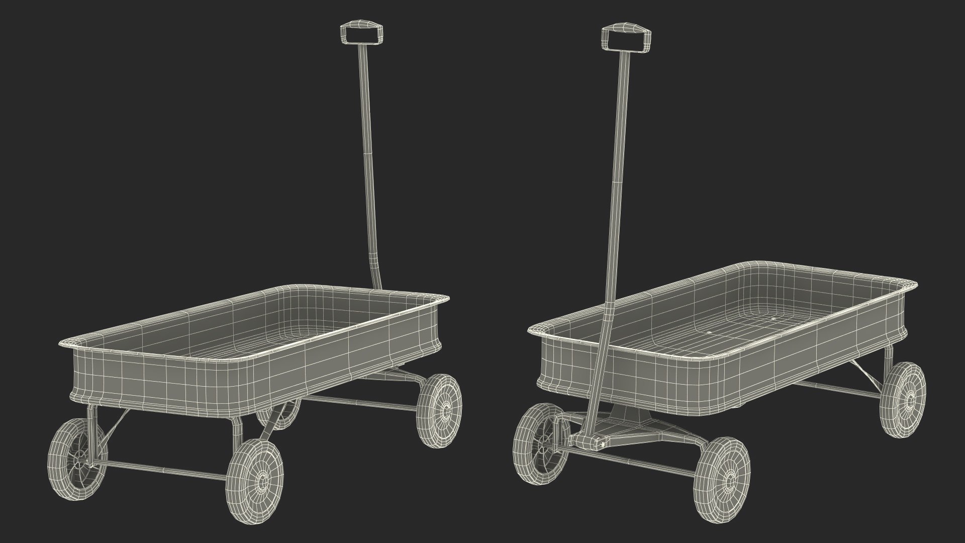 3D Model Little Red Toy Wagon - TurboSquid 2130172