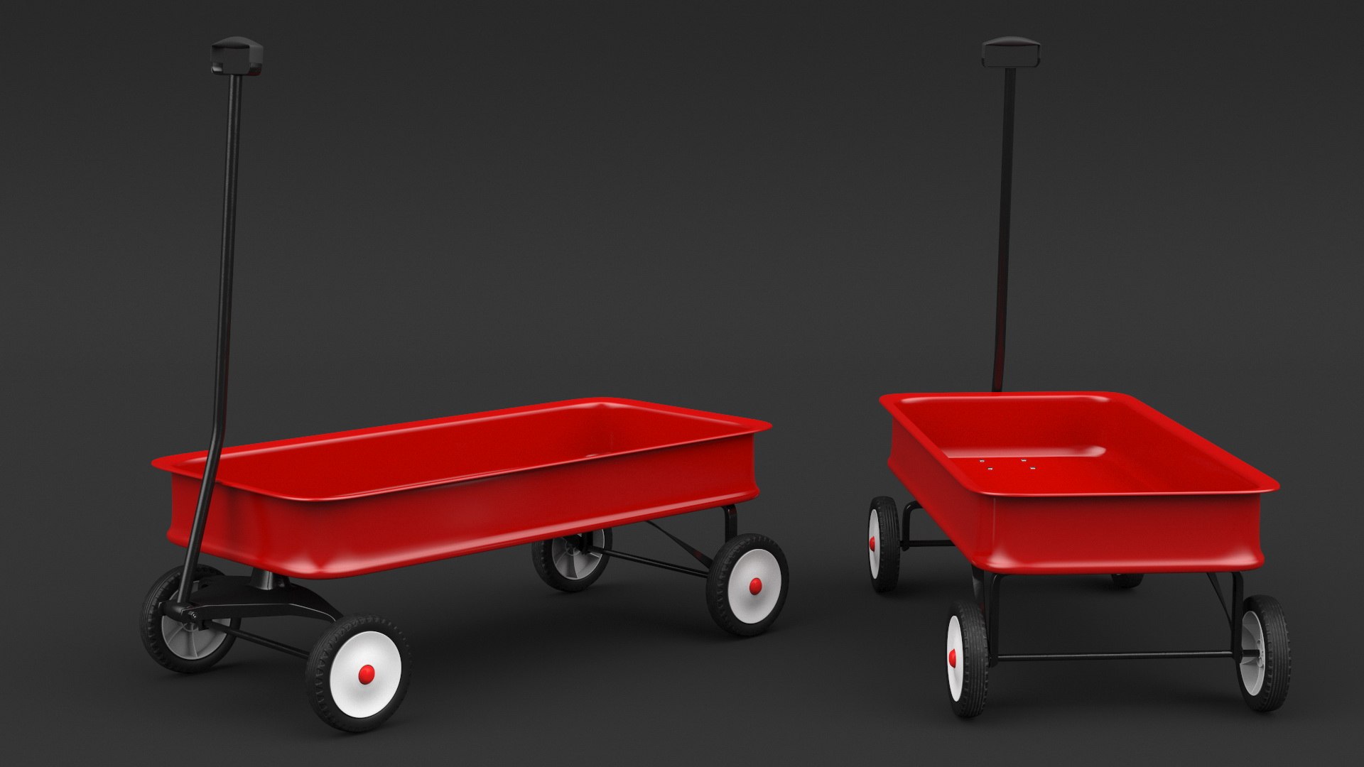 3D Model Little Red Toy Wagon - TurboSquid 2130172