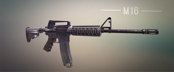 m16 weapon 3d max