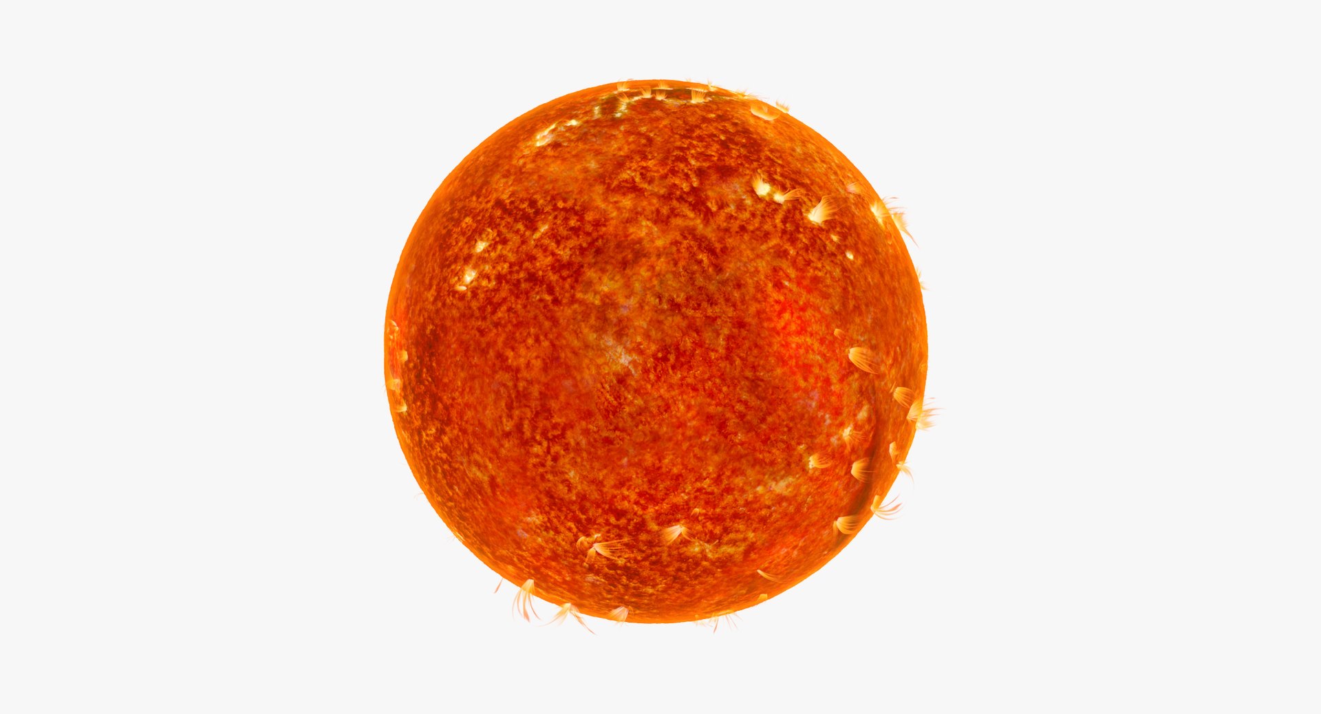 3d Model Sun Photorealistic