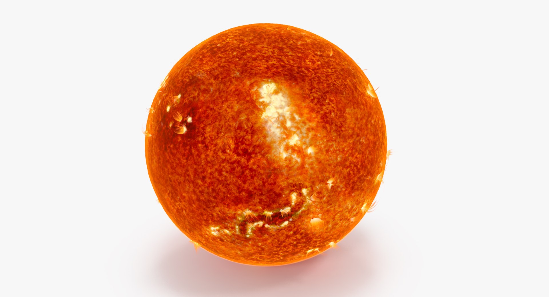 3d Model Sun Photorealistic