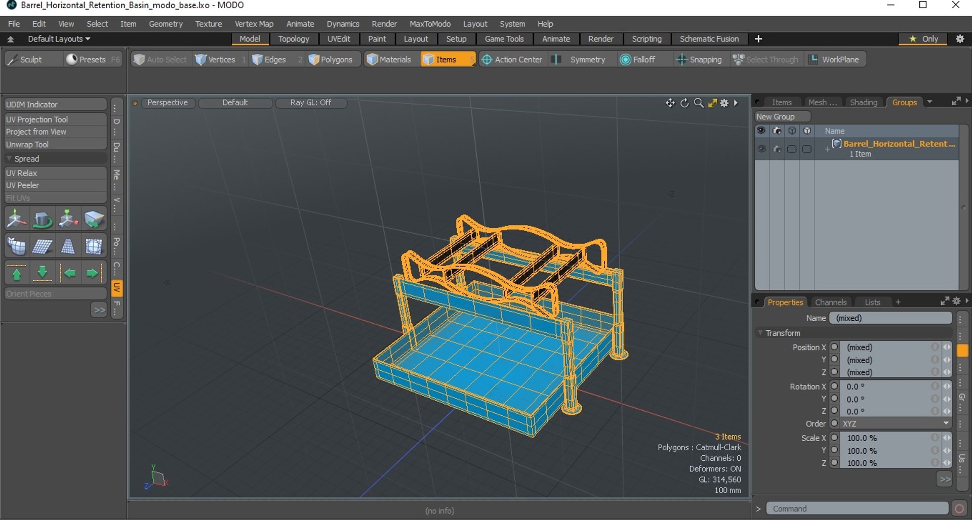 Barrel Horizontal Retention Basin Model - TurboSquid 1749933