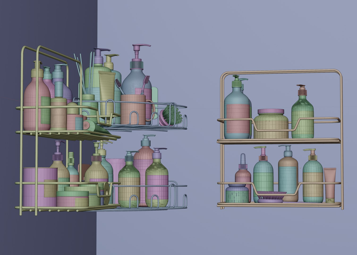 3D Bathroom Cosmetics Rack 03 - TurboSquid 2285791