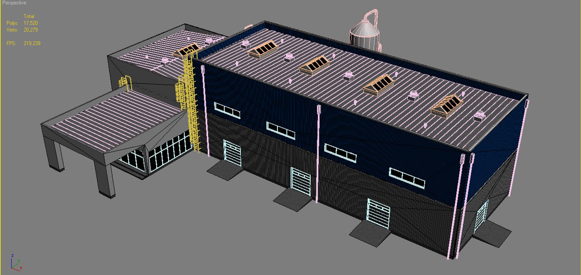 3d Model Industrial Building