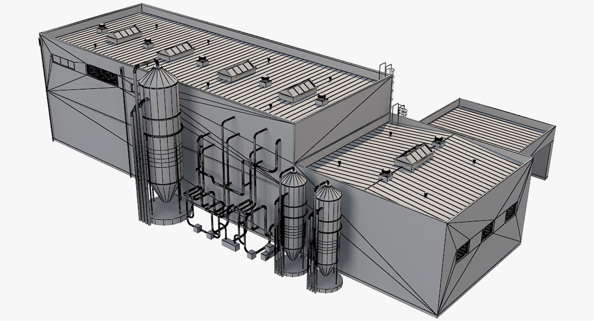 3d Model Industrial Building