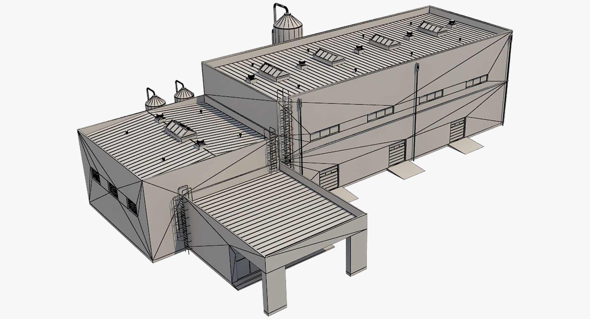 3d Model Industrial Building