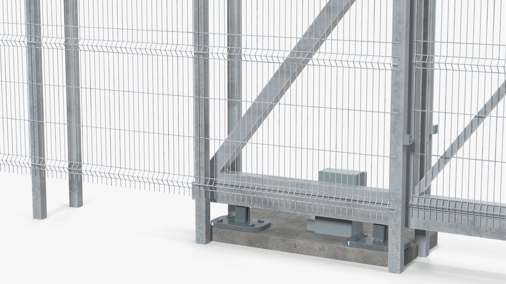 3D Industrial Mesh Gates Steel model - TurboSquid 2175149