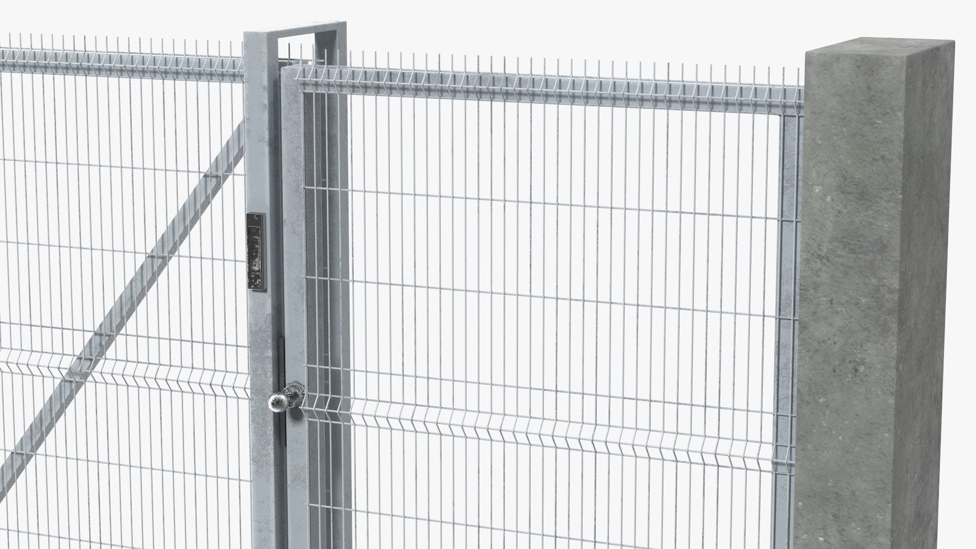 3D Industrial Mesh Gates Steel model - TurboSquid 2175149