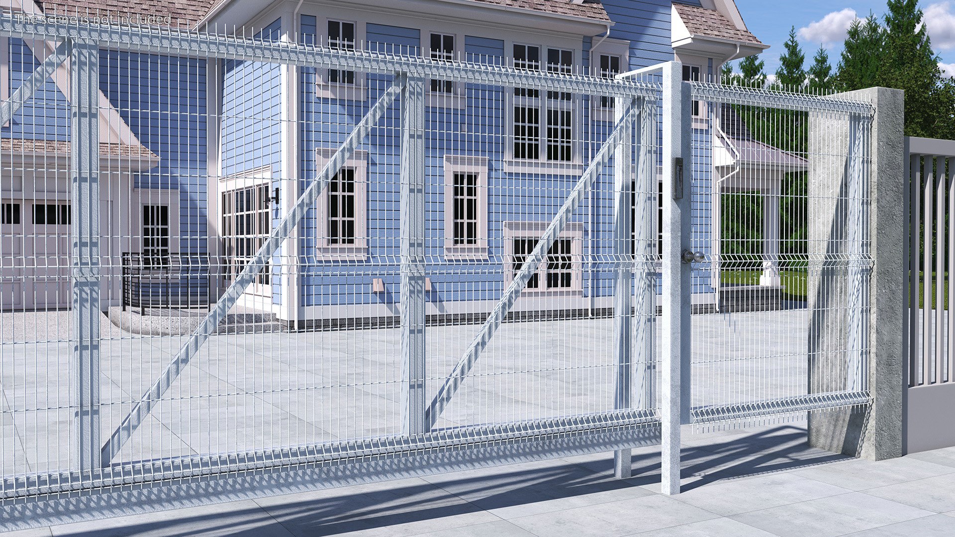 3D Industrial Mesh Gates Steel model - TurboSquid 2175149