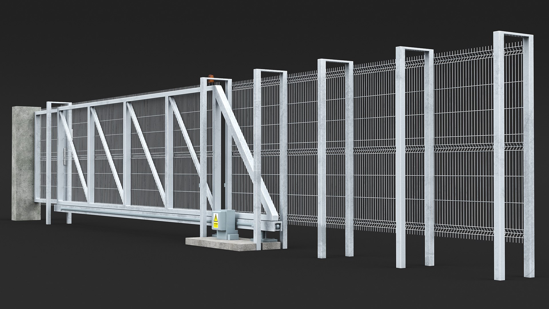 3D Industrial Mesh Gates Steel model - TurboSquid 2175149