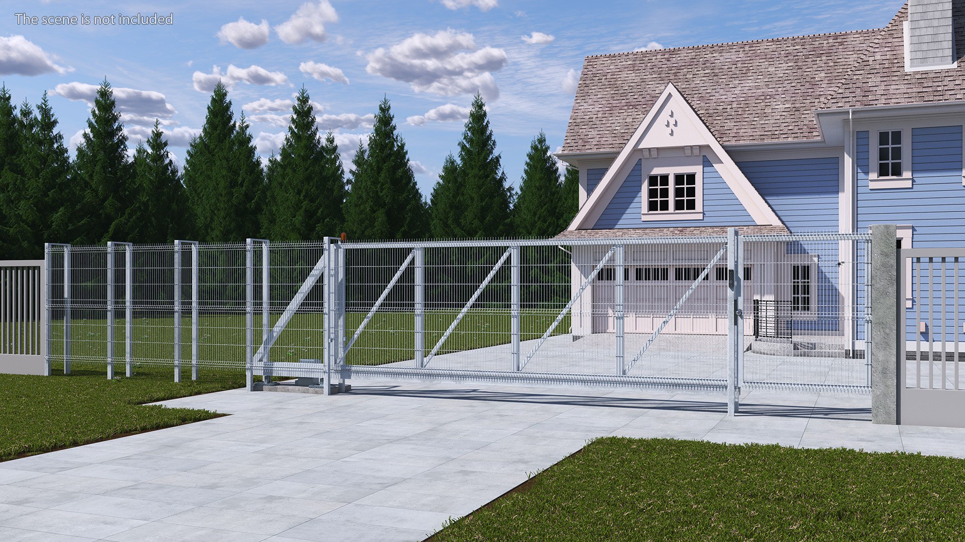 3D Industrial Mesh Gates Steel model - TurboSquid 2175149