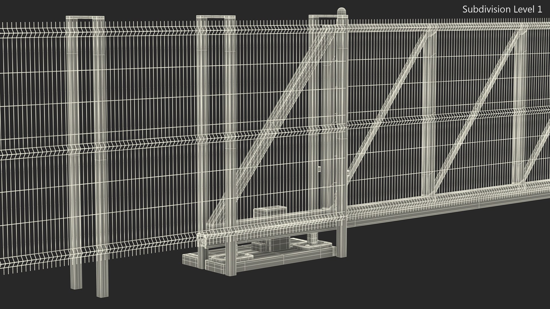 3D Industrial Mesh Gates Steel model - TurboSquid 2175149