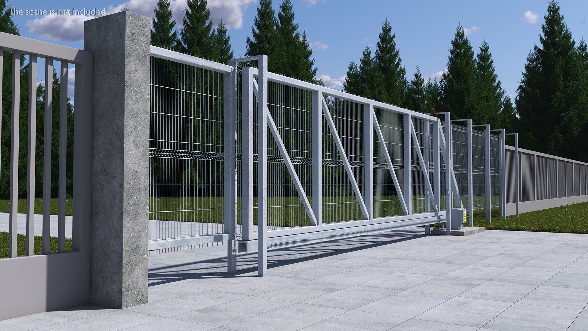 3D Industrial Mesh Gates Steel model - TurboSquid 2175149